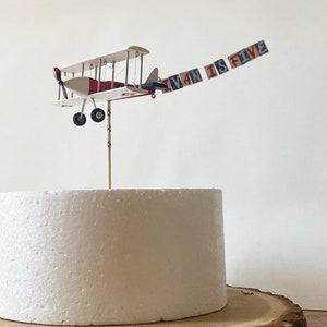 Personalized Wooden Airplane Cake Topper, Travel Birthday Decor - Etsy