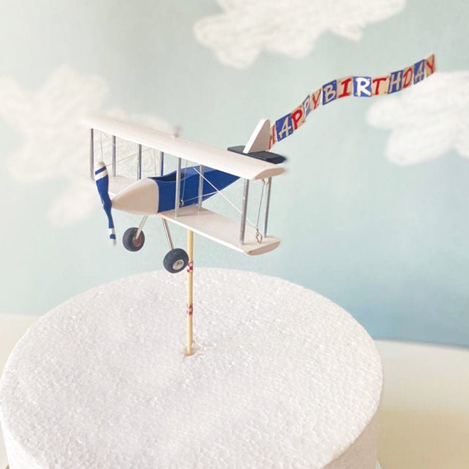 Airplane Birthday Cake Topper With Custom Name or Any Text - Etsy