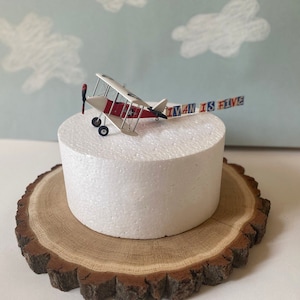 Personalized Wooden Airplane Cake Topper, Travel Birthday Decor - Etsy