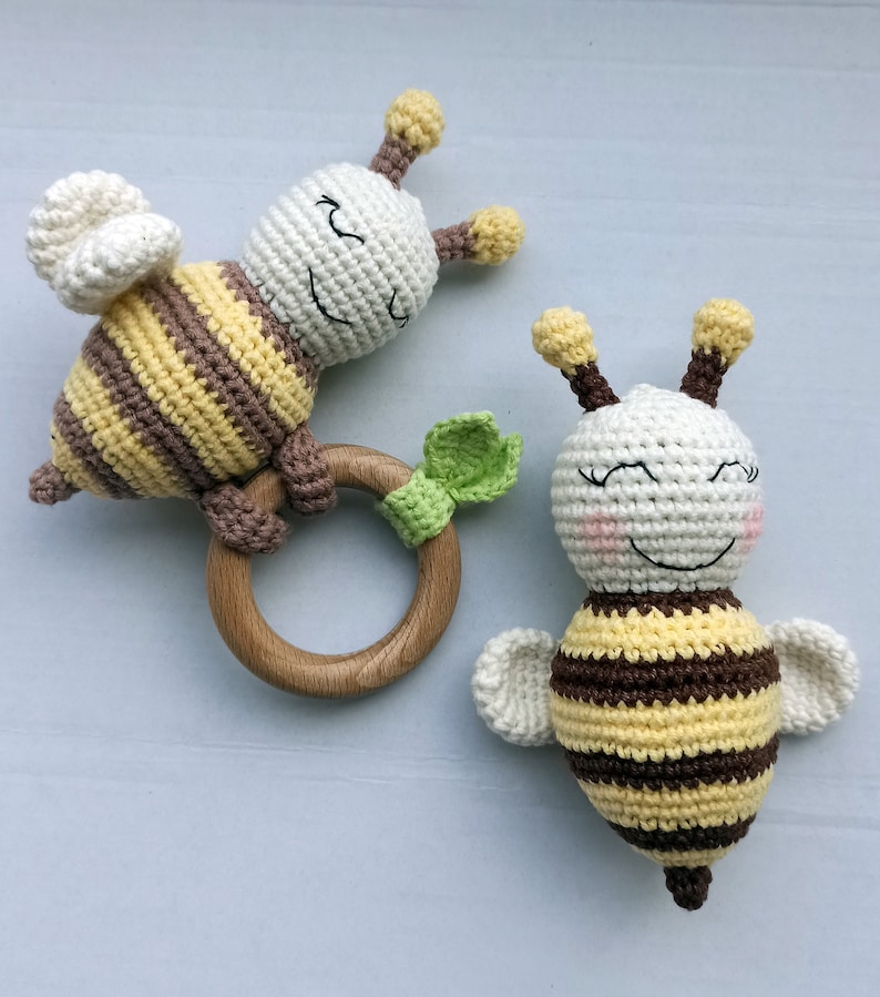 Crochet Pattern Bee Rattle Amigurumi Bee - Etsy
