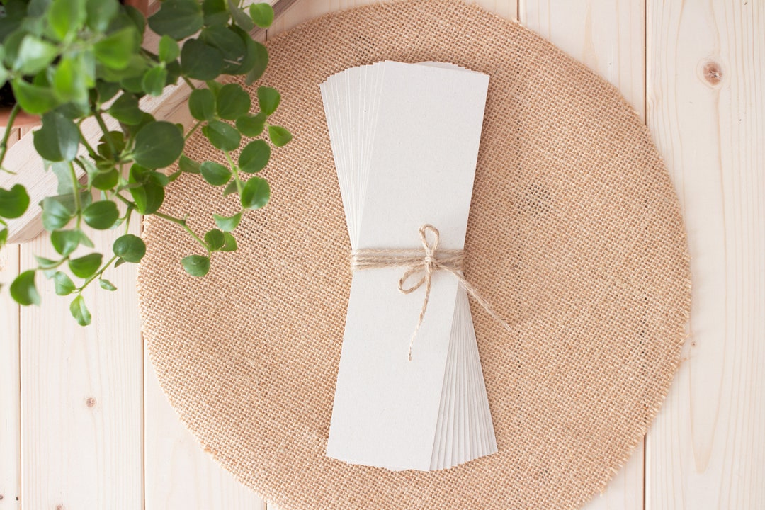 Natural Bookmark Made From Sugarcane Paper, Set of 15 Soft Brown Rustic ...