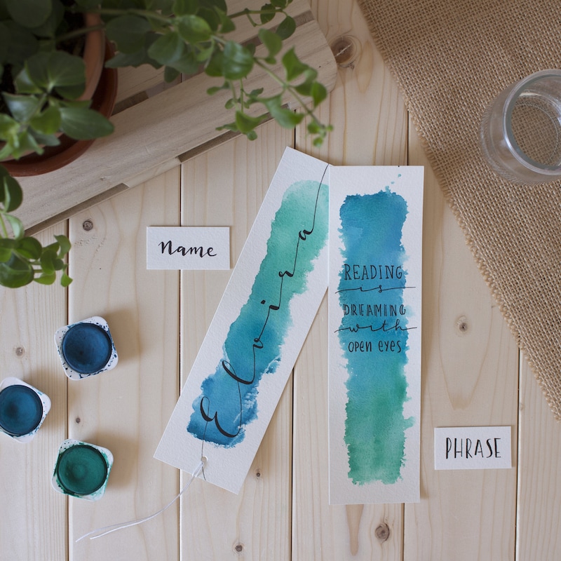 Watercolor Bookmarks - Etsy