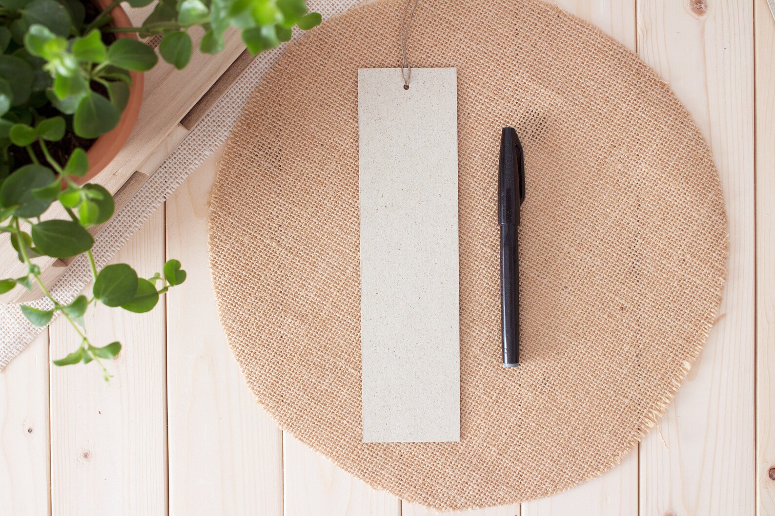 Rustic & Eco-friendly Blank Bookmark, Set of 15 Boho Bookmarks Made ...