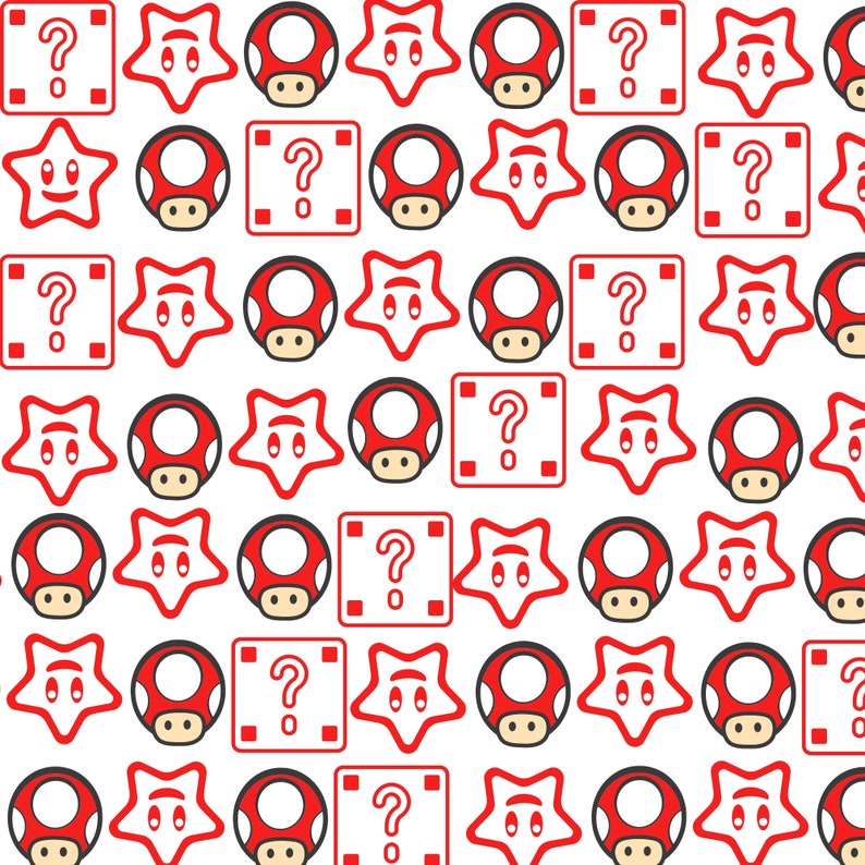 Super Mario Digital Paper - Etsy