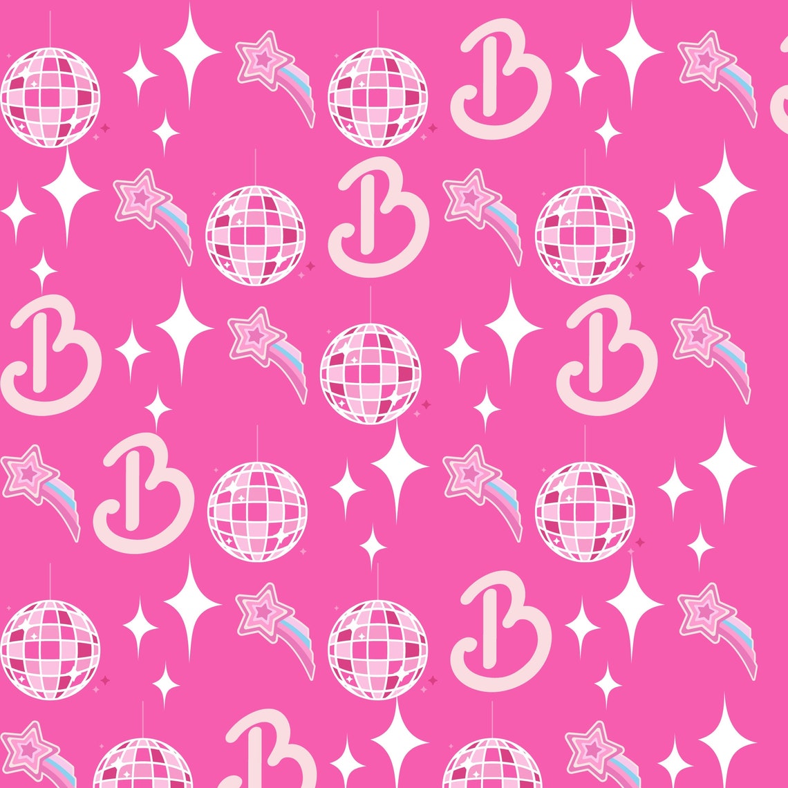 Barbie Disco Digital Paper - Etsy