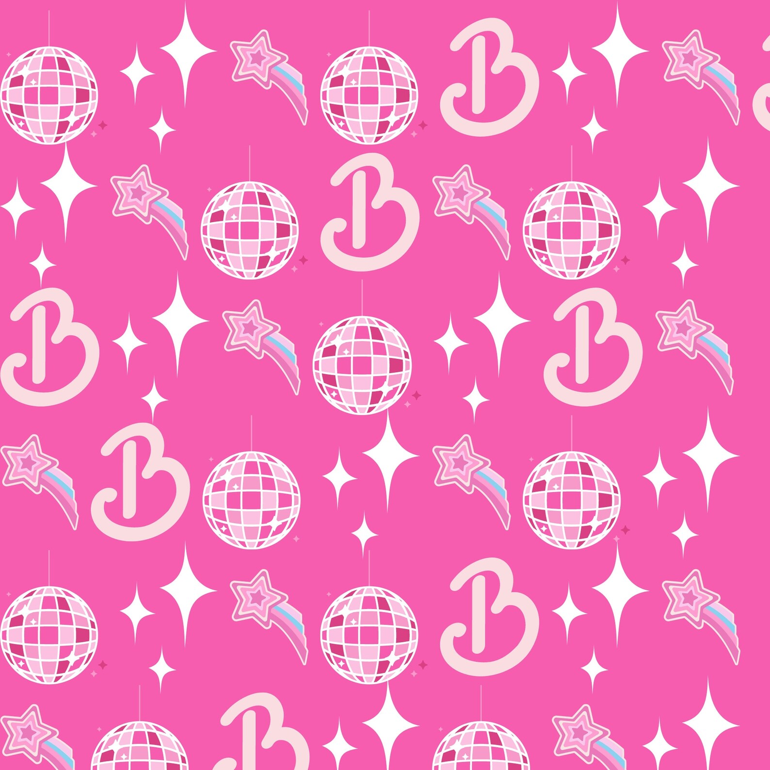 Barbie Disco Digital Paper - Etsy
