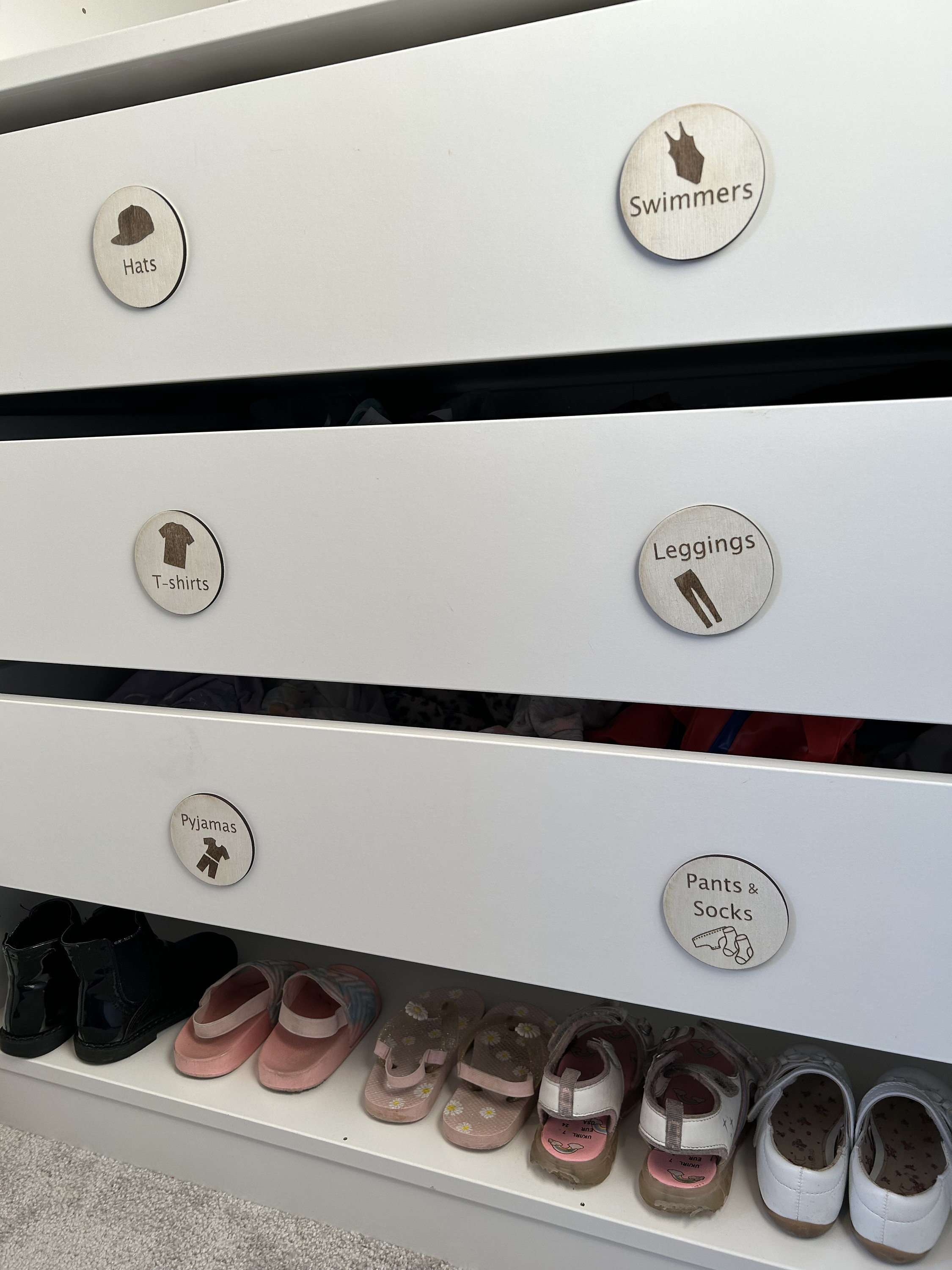 Wooden Organisation Labels for Drawers or Toy Box Sorting Labels - Etsy