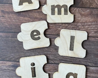 Name Jigsaw Personalised Childrens Puzzle Wooden Handmade Boys and ...