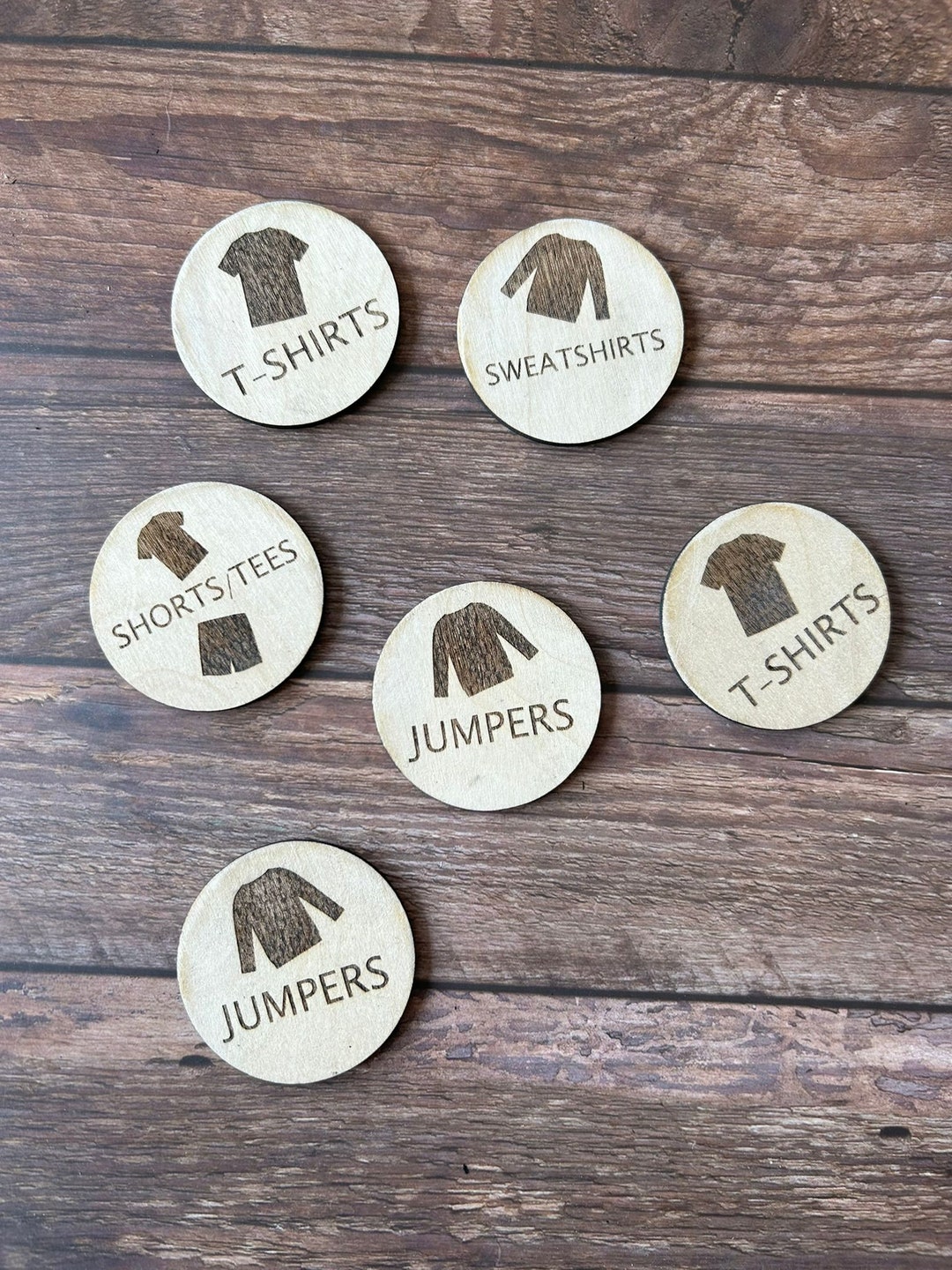 Wooden Organisation Labels for Drawers or Toy Box Sorting Labels - Etsy
