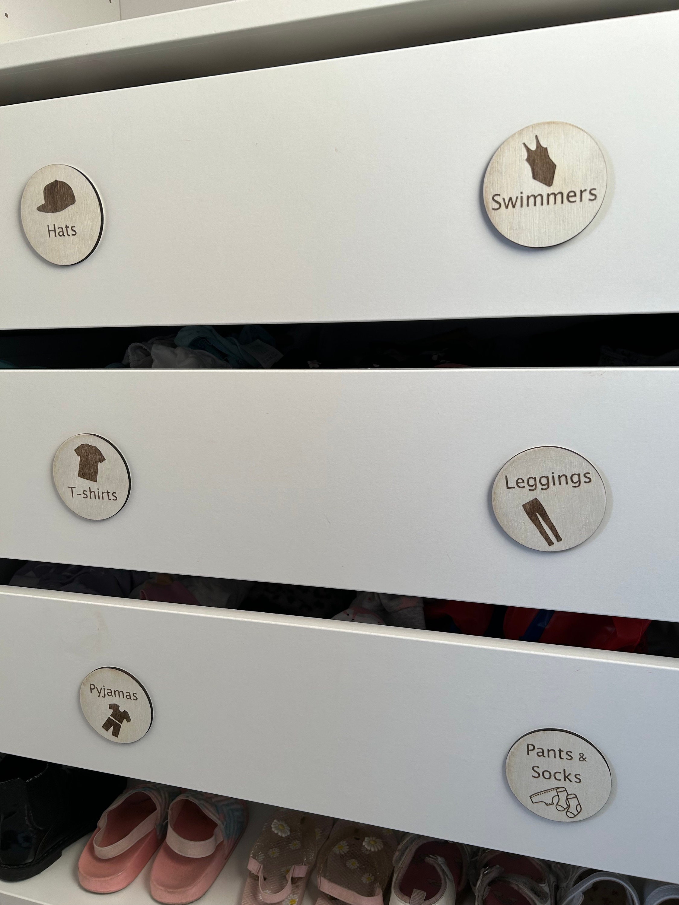 Wooden Organisation Labels for Drawers or Toy Box Sorting Labels - Etsy