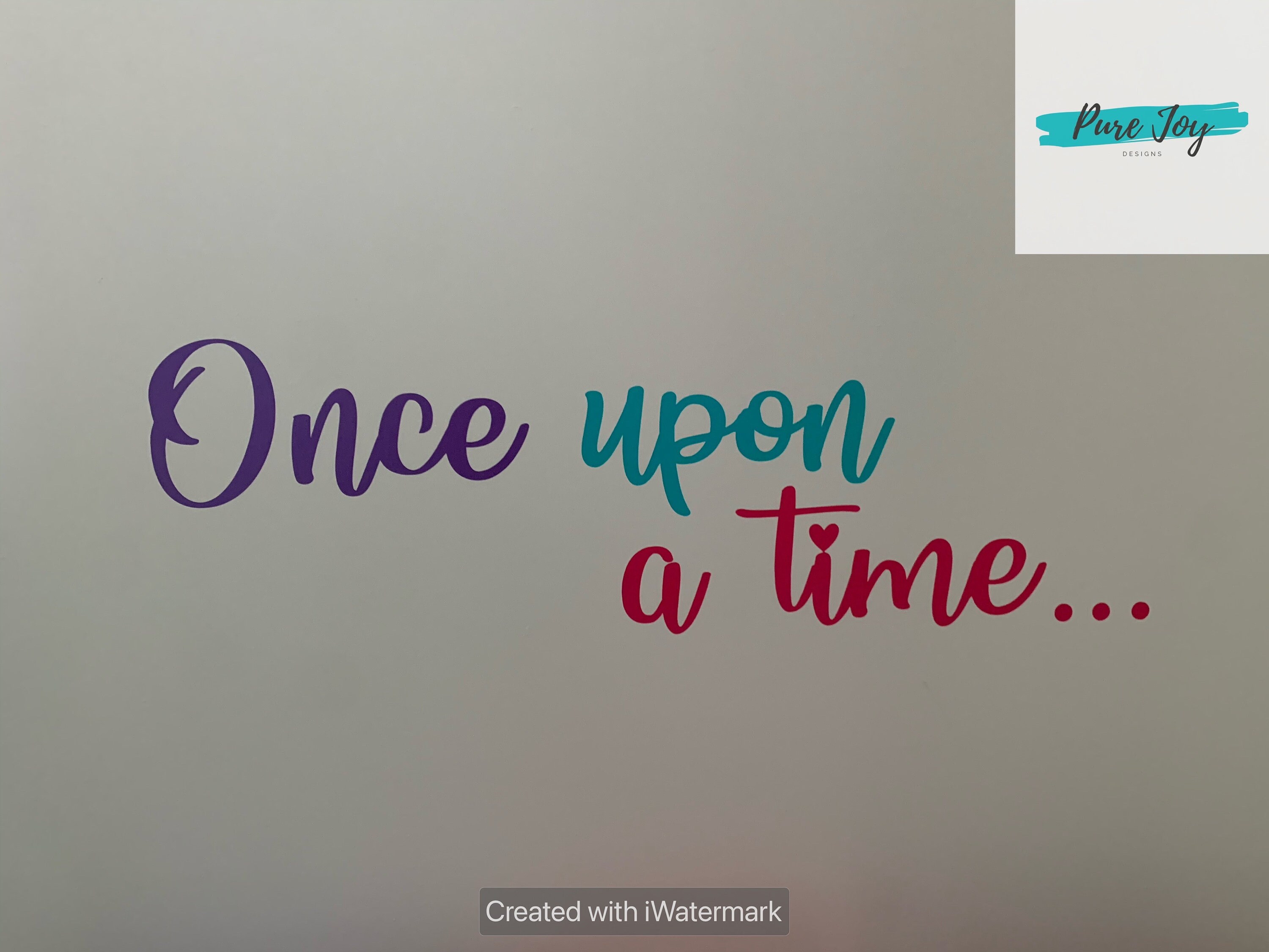 Wall Decal Once Upon A Time Wording - Etsy