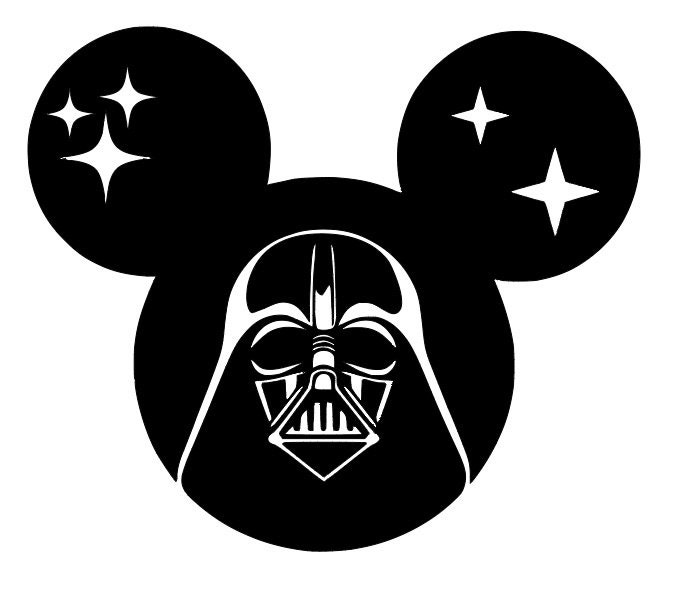 Darth Vador Mickey Head SVG - Etsy