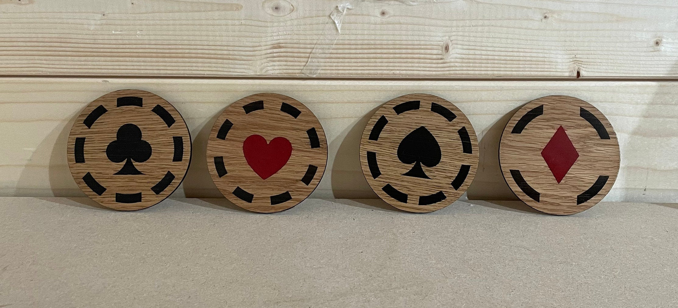 Poker Chip Coasters - Etsy