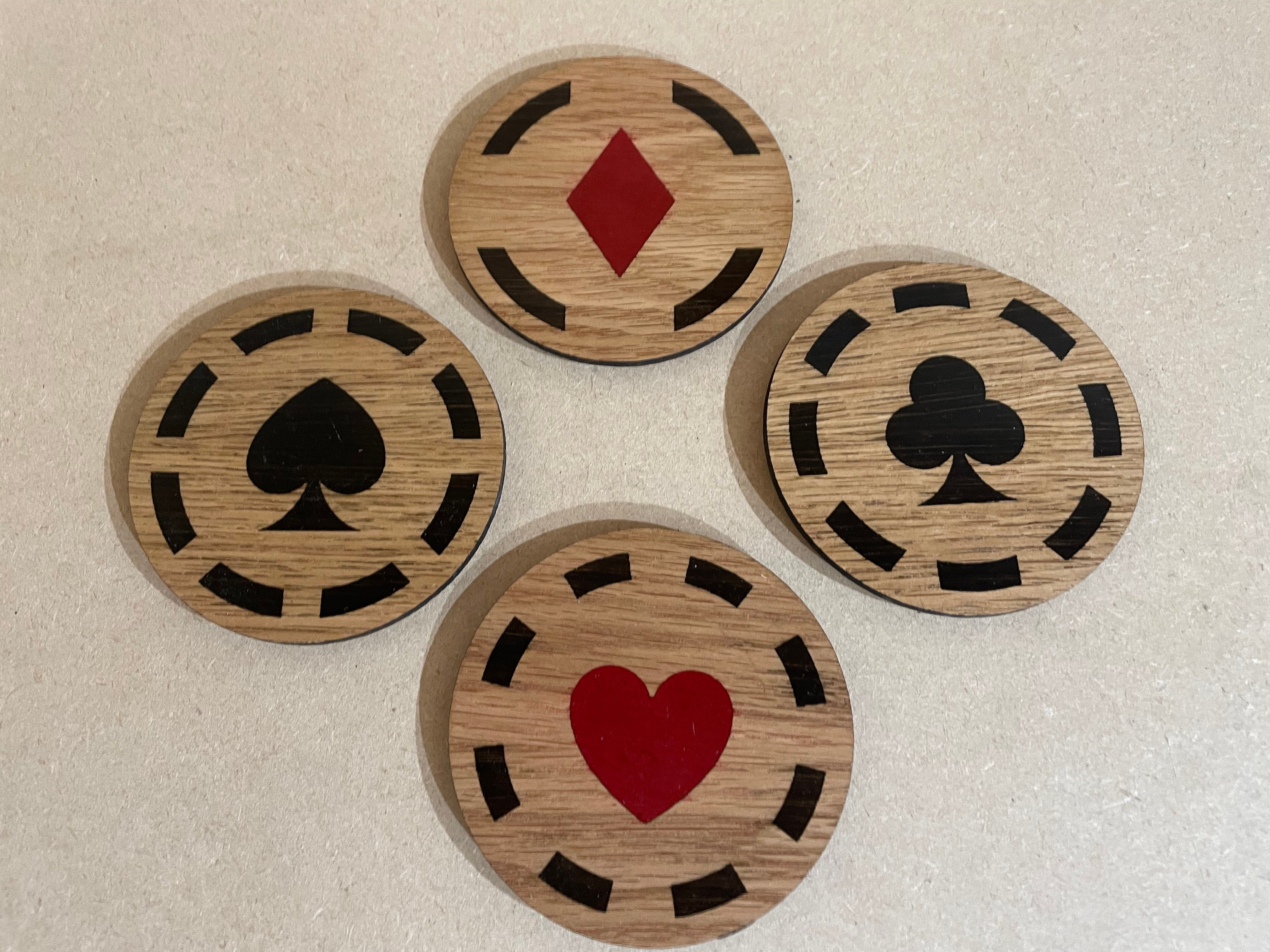 Poker Chip Coasters - Etsy