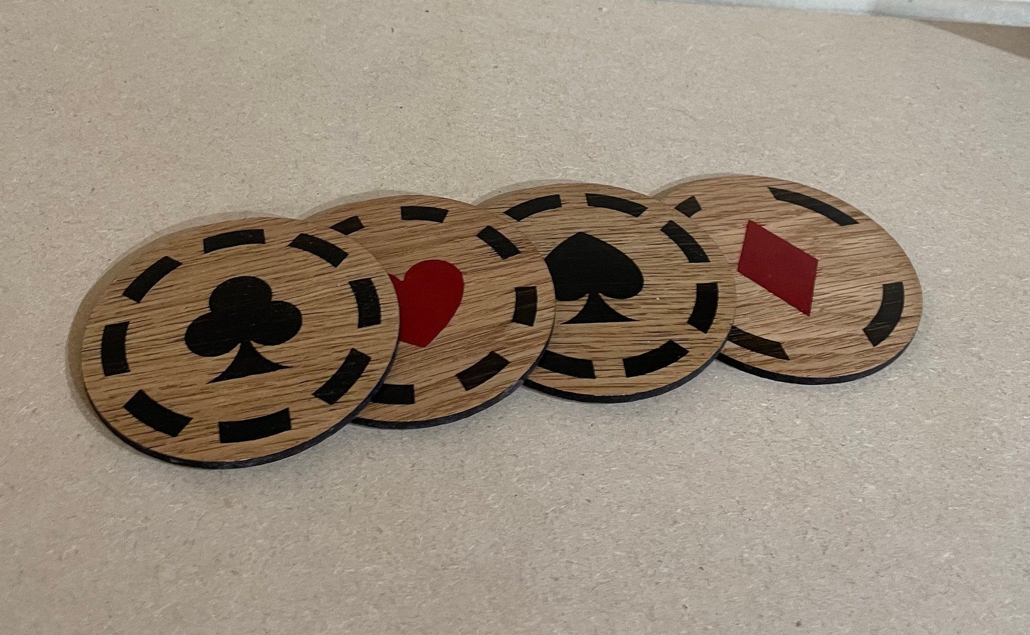 Poker Chip Coasters - Etsy