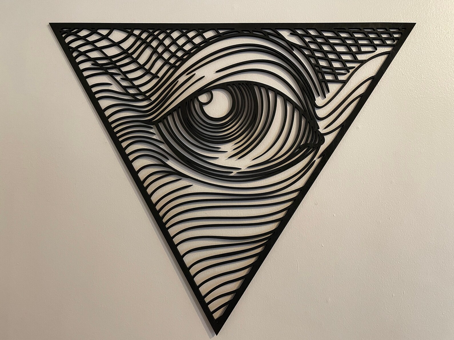 Geometric Eye in the triangle designed wall art. | Etsy