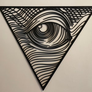 Geometric Eye in the triangle designed wall art. | Etsy