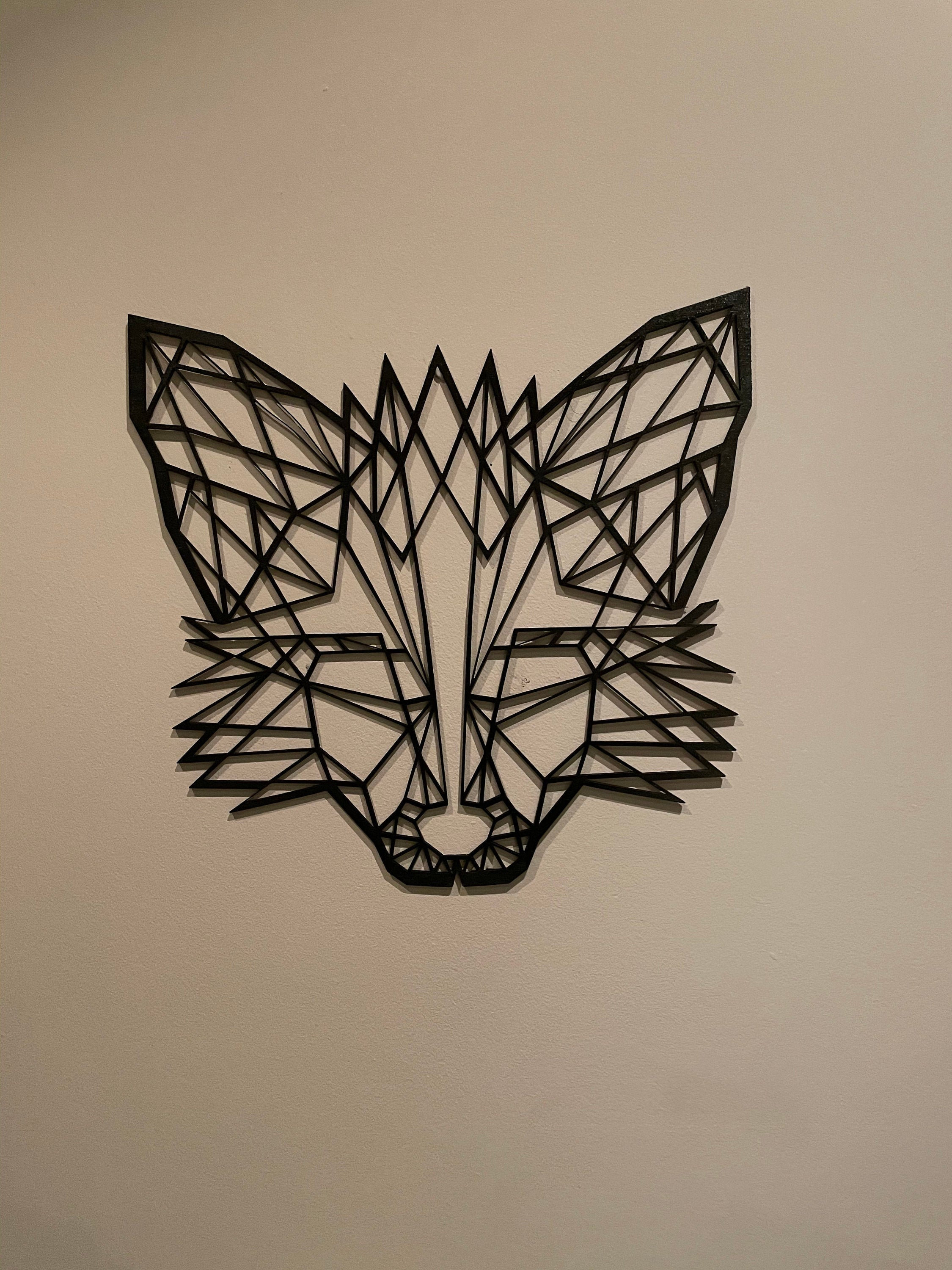 Geometric Fox Designed Wall Art. - Etsy