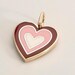 10K 14K 18K Gold Heart Pendant, Enamel Heart Pendant, Girlfriend ...