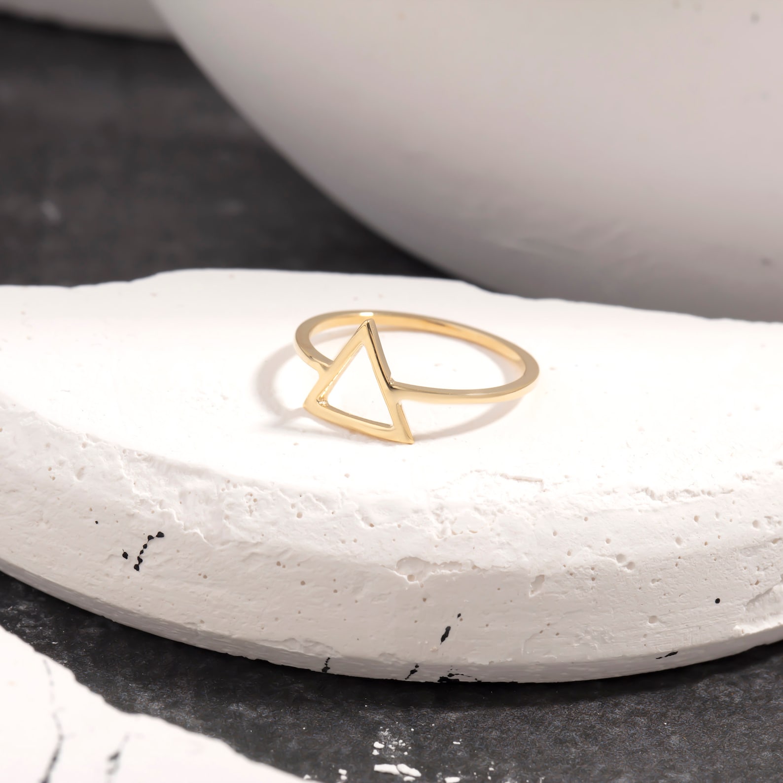 10K,14K,18K Gold Symbol Ring, Gold Signet Ring, Heart Ring, Open Circle ...