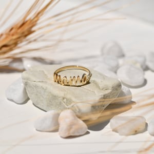 10K,14K,18K Gold Mama Ring, Dainty Mama Ring, Gift for Mom, New Mom ...