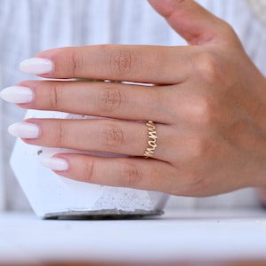 10K,14K,18K Gold Mama Ring, Dainty Mama Ring, Gift for Mom, New Mom ...