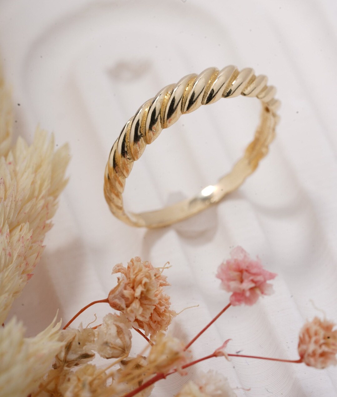 10K,14K,18K Gold Croissant Ring, Croissant Ring, Vintage Gold Ring ...