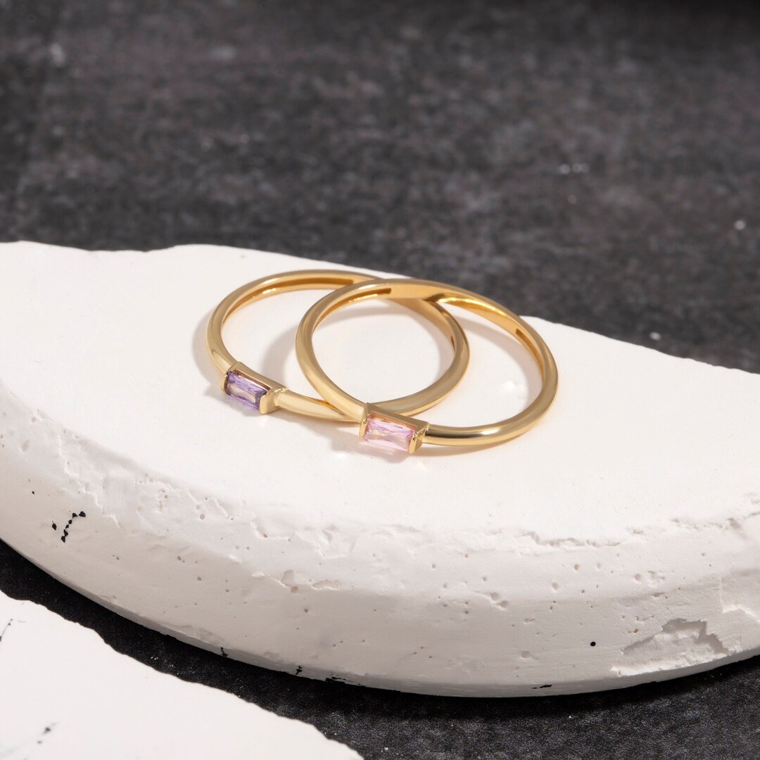 10K,14K,18K Gold Birthstone Ring, Mother's Day Gift, Custom Birthstone ...