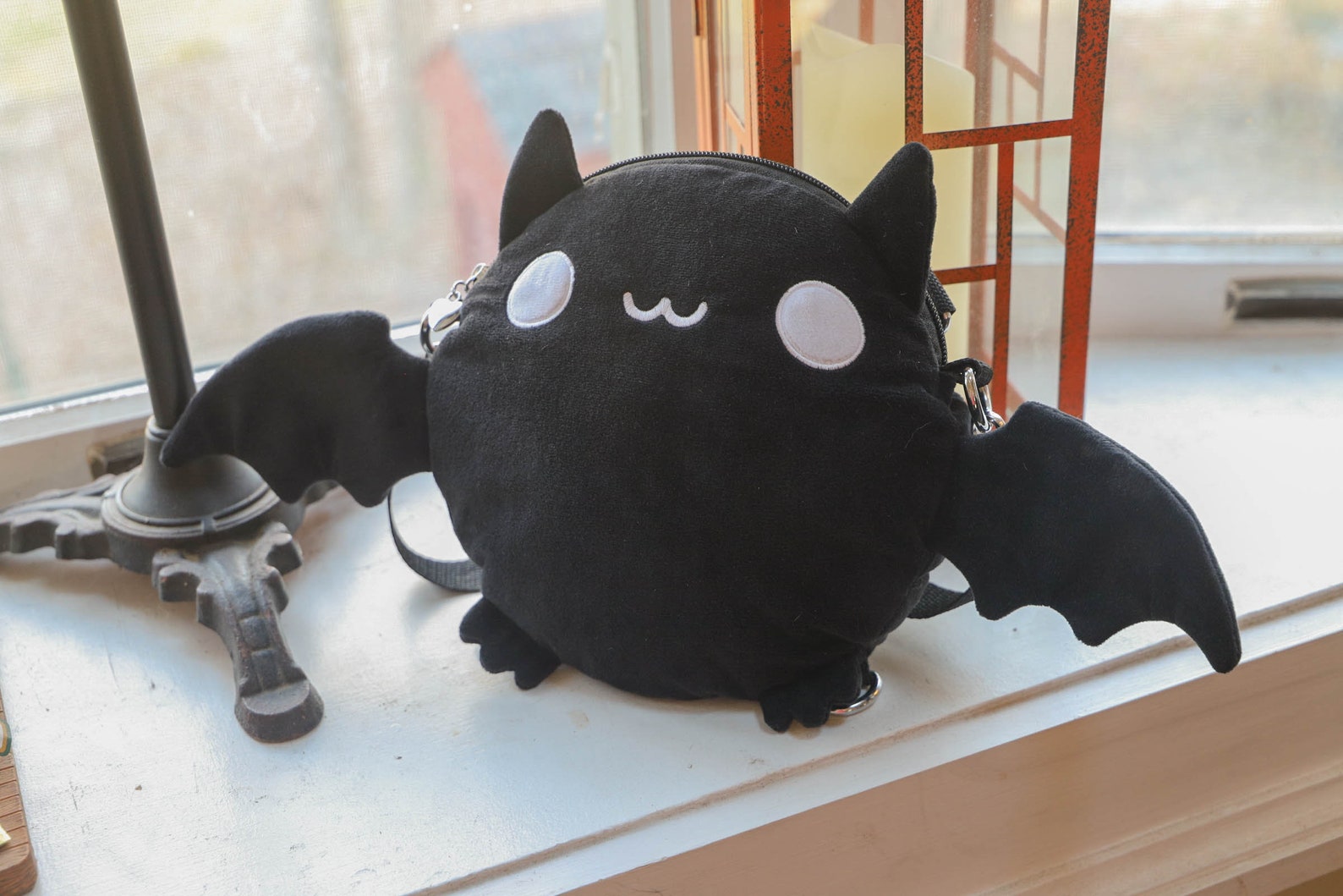 Cute Plush Bat Mini Crossbody Bag / Backpack New Higher Quality Straps ...