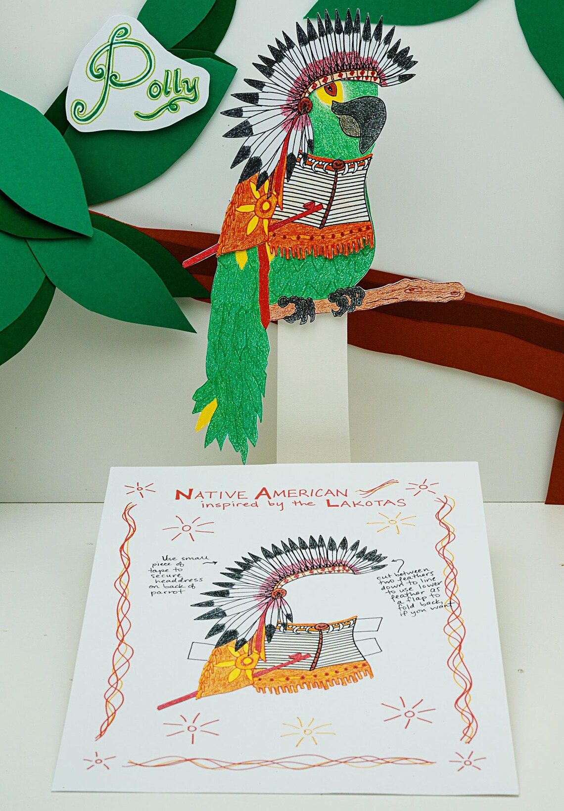 Lakota Parrot Paper Doll, Printable Download - Etsy