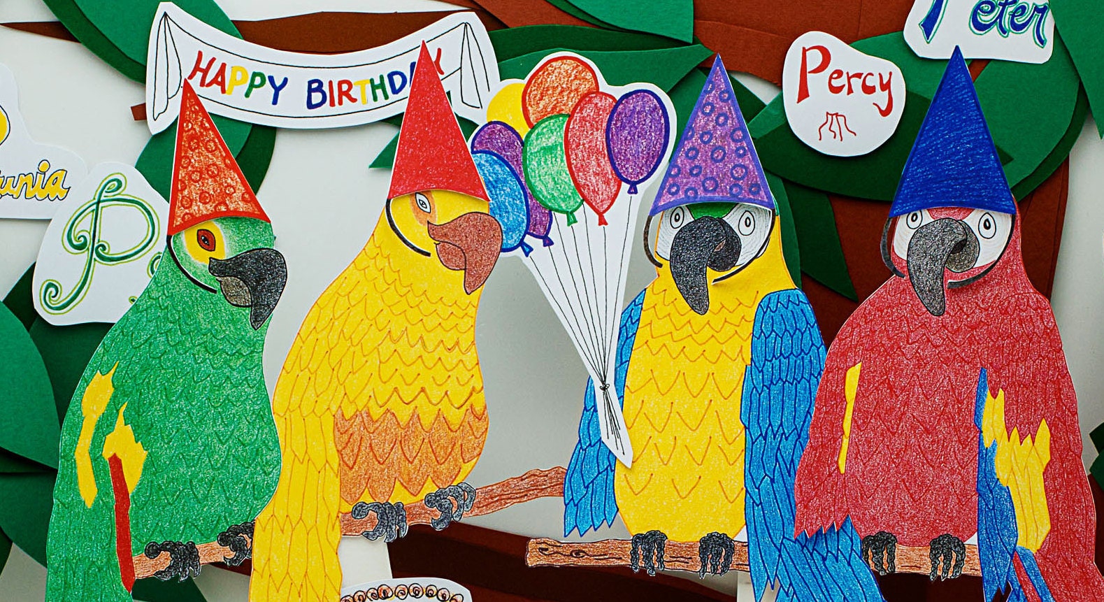 Birthday Parrot Paper Dolls, Printable Download - Etsy