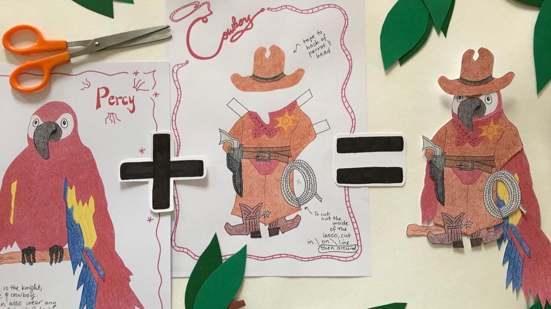 Cowboy Parrot Paper Doll. Printable Download - Etsy