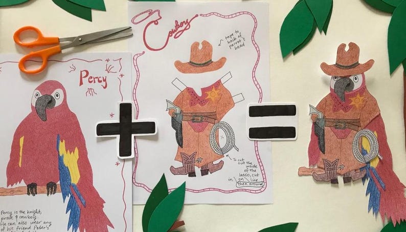 Percy Parrot Paper Doll, Printable Download - Etsy