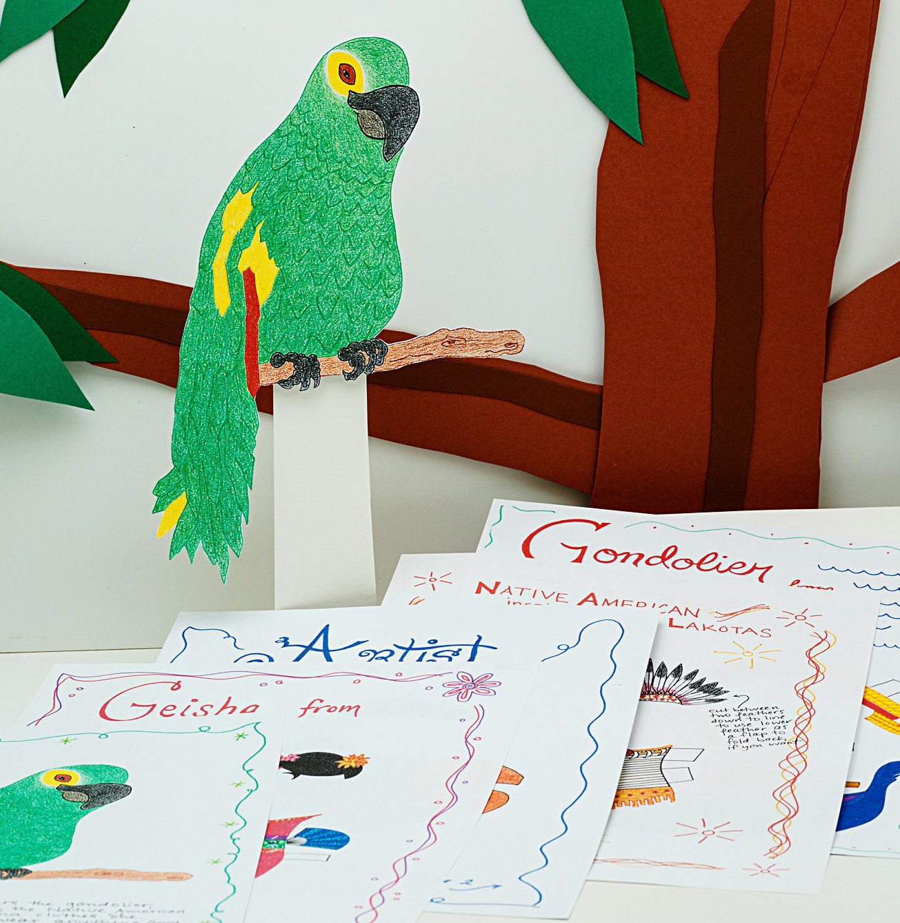 Lakota Parrot Paper Doll, Printable Download - Etsy