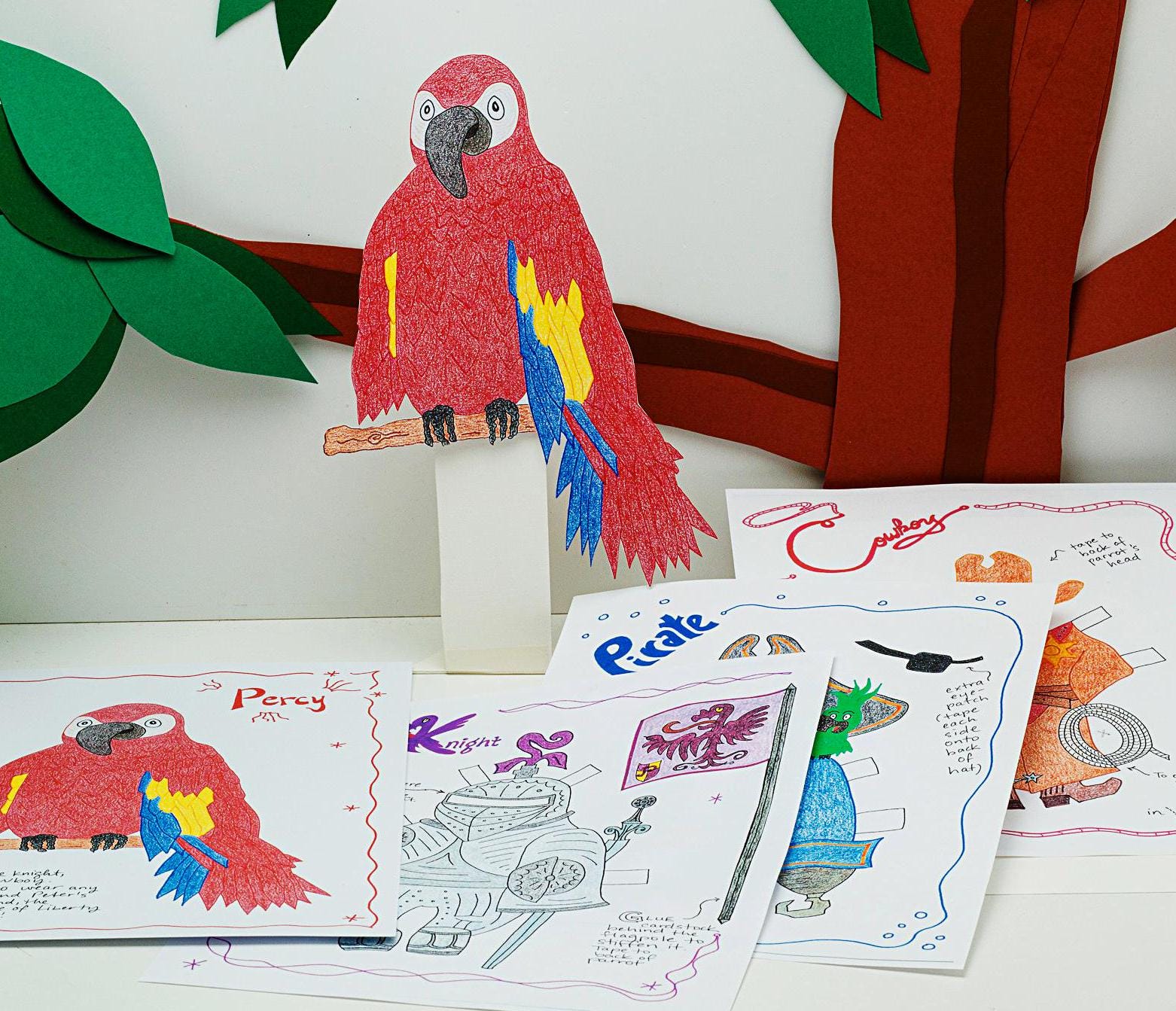 Percy Parrot Paper Doll, Printable Download - Etsy