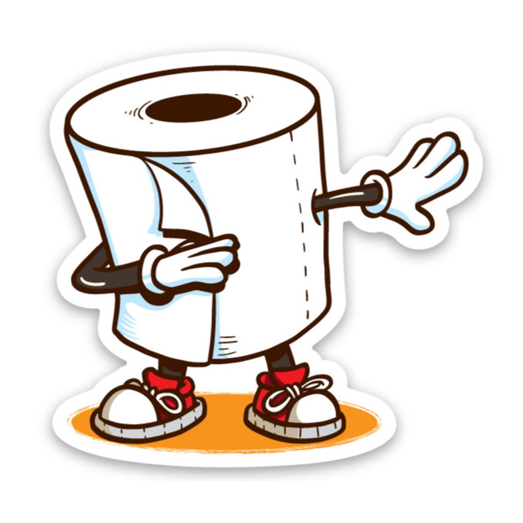 Dancing Toilet Paper Roll Sticker Vinyl Sticker for Laptop - Etsy