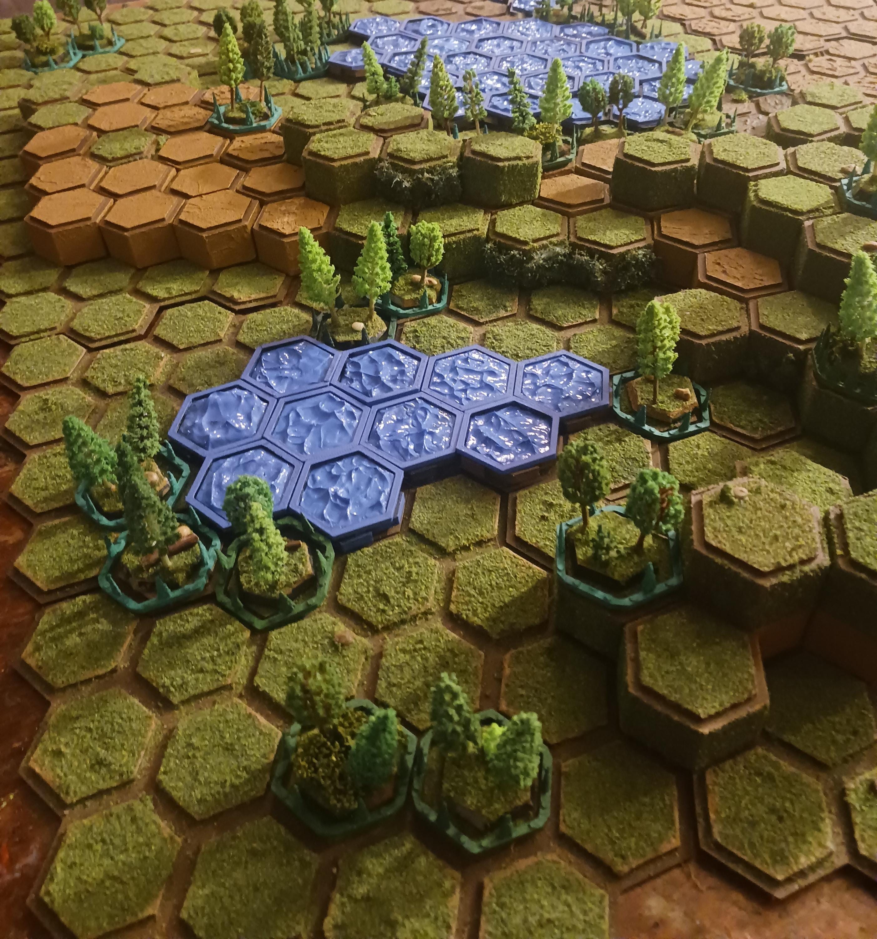 Modular Hex Tiles | Miniature Wargaming | Terrain | 3D Printing | Hex ...