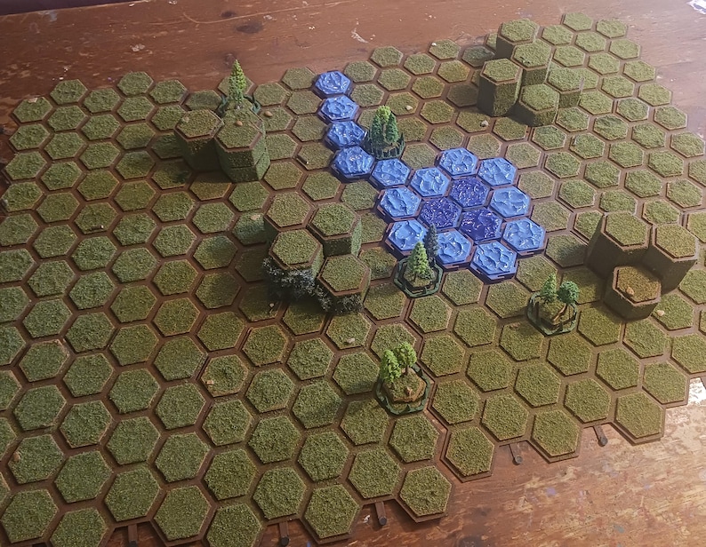 Modular Hex Tiles | Miniature Wargaming | Terrain | 3D Printing | Hex Tiles | Map Pieces - Etsy