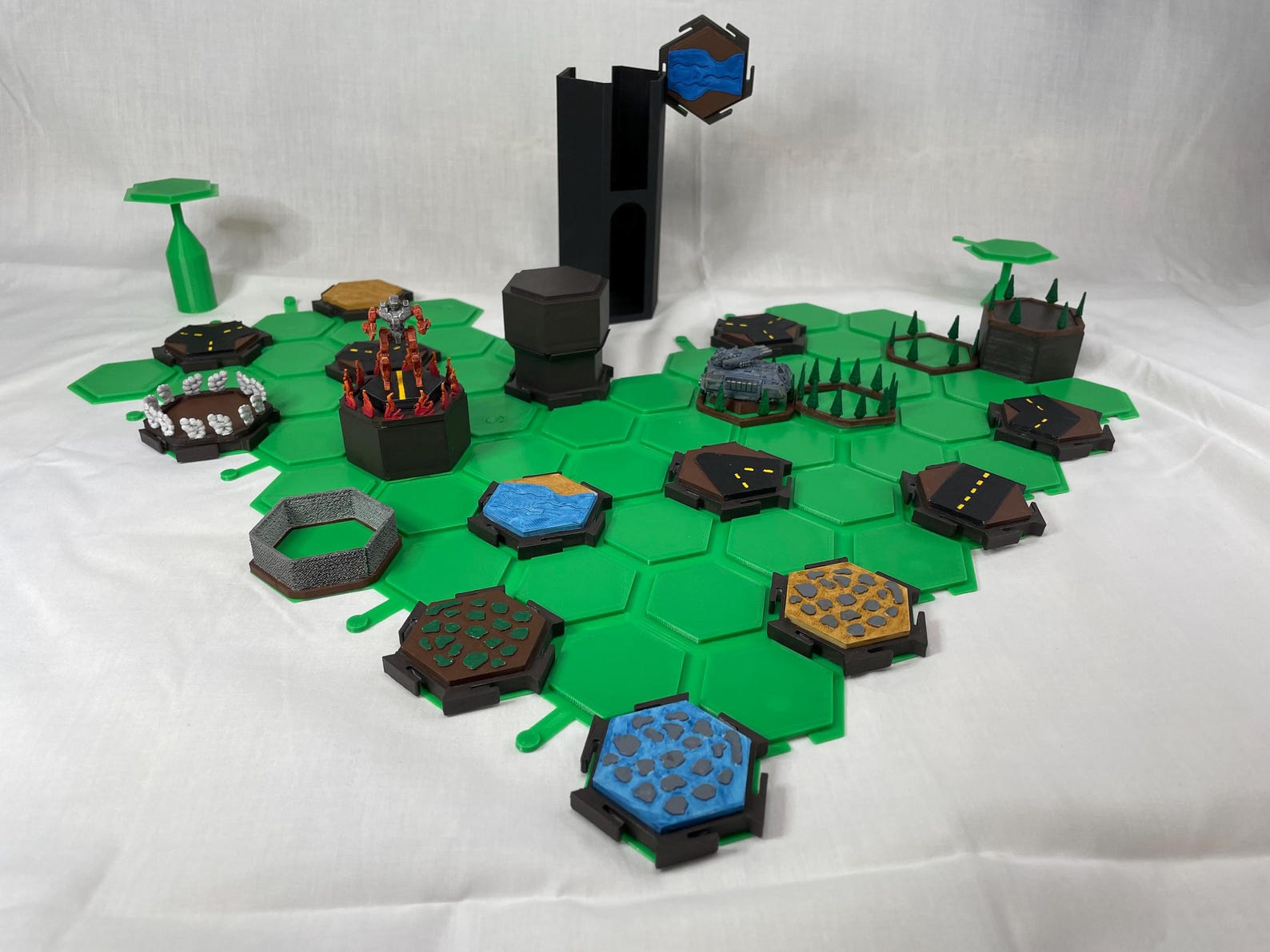 Modular Hex Tiles | Miniature Wargaming | Terrain | 3D Printing | Hex ...