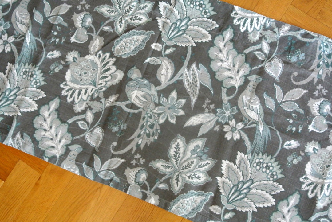 Vintage Swedish Linen Curtain Valance: 1980s Floral Print - Etsy