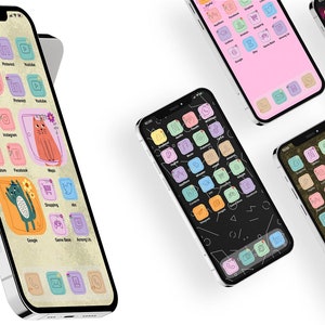 Cute Cat App Icon Pack I Stylish Icons for Android and iPhone I Manga ...