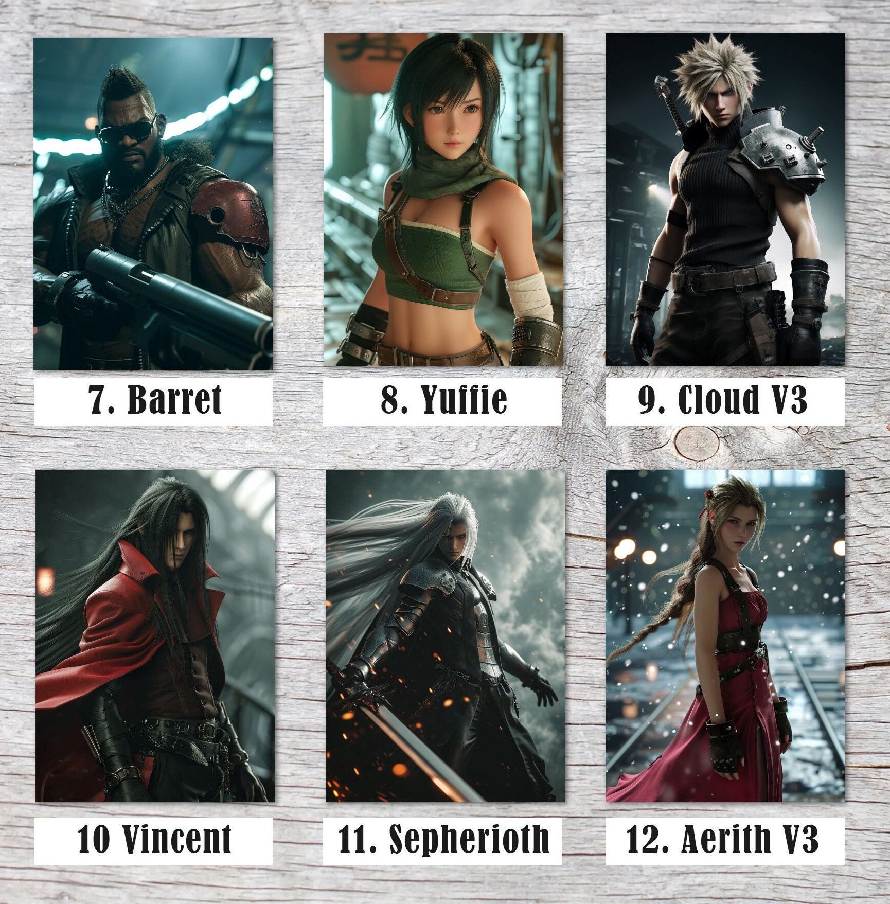 Final Fantasy 7 Rebirth Character Pose Poster - Many Sizes - Etsy