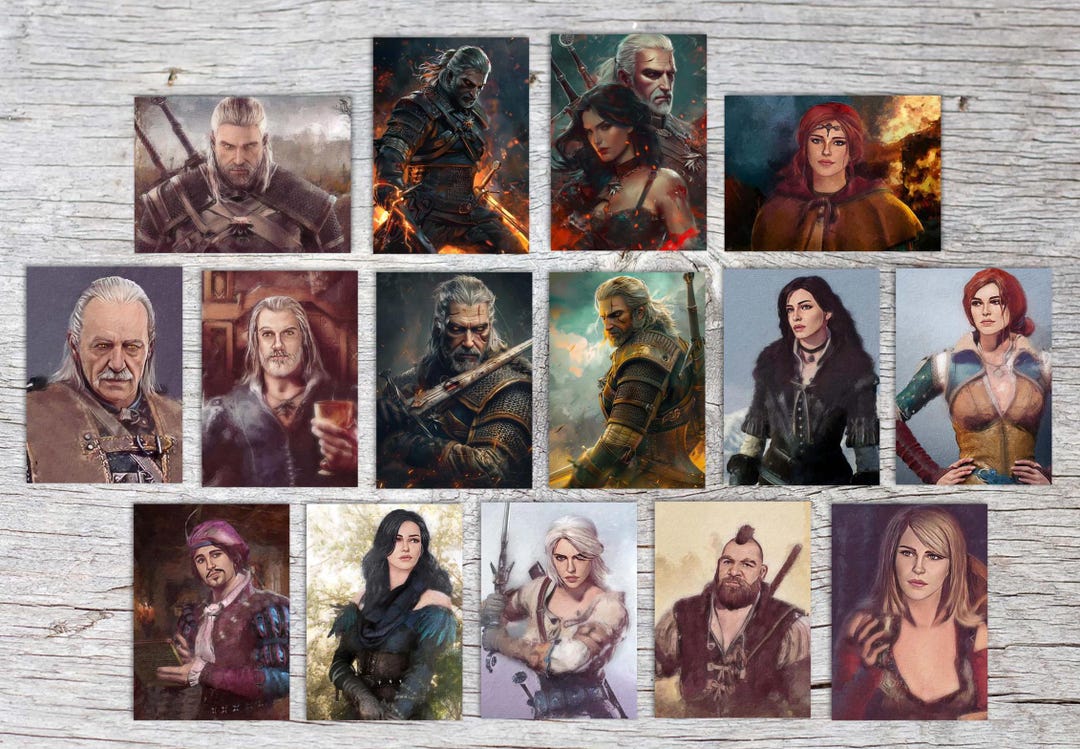 The Witcher 3 Wild Hunt 15 Cards Artistic Cards Postcard Set With Game ...