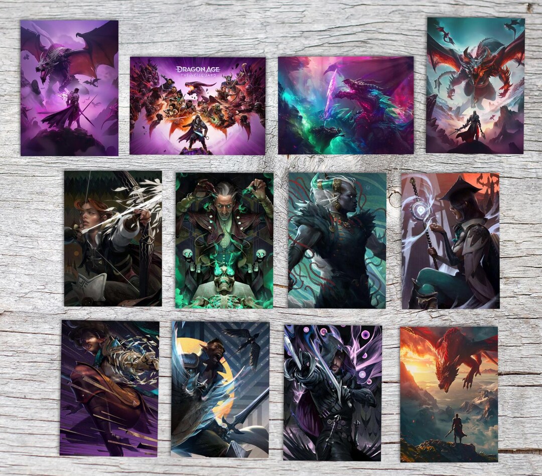 Dragon Age: the Veilguard 12 Cards DA Rook Artistic Cards Postcard Set ...