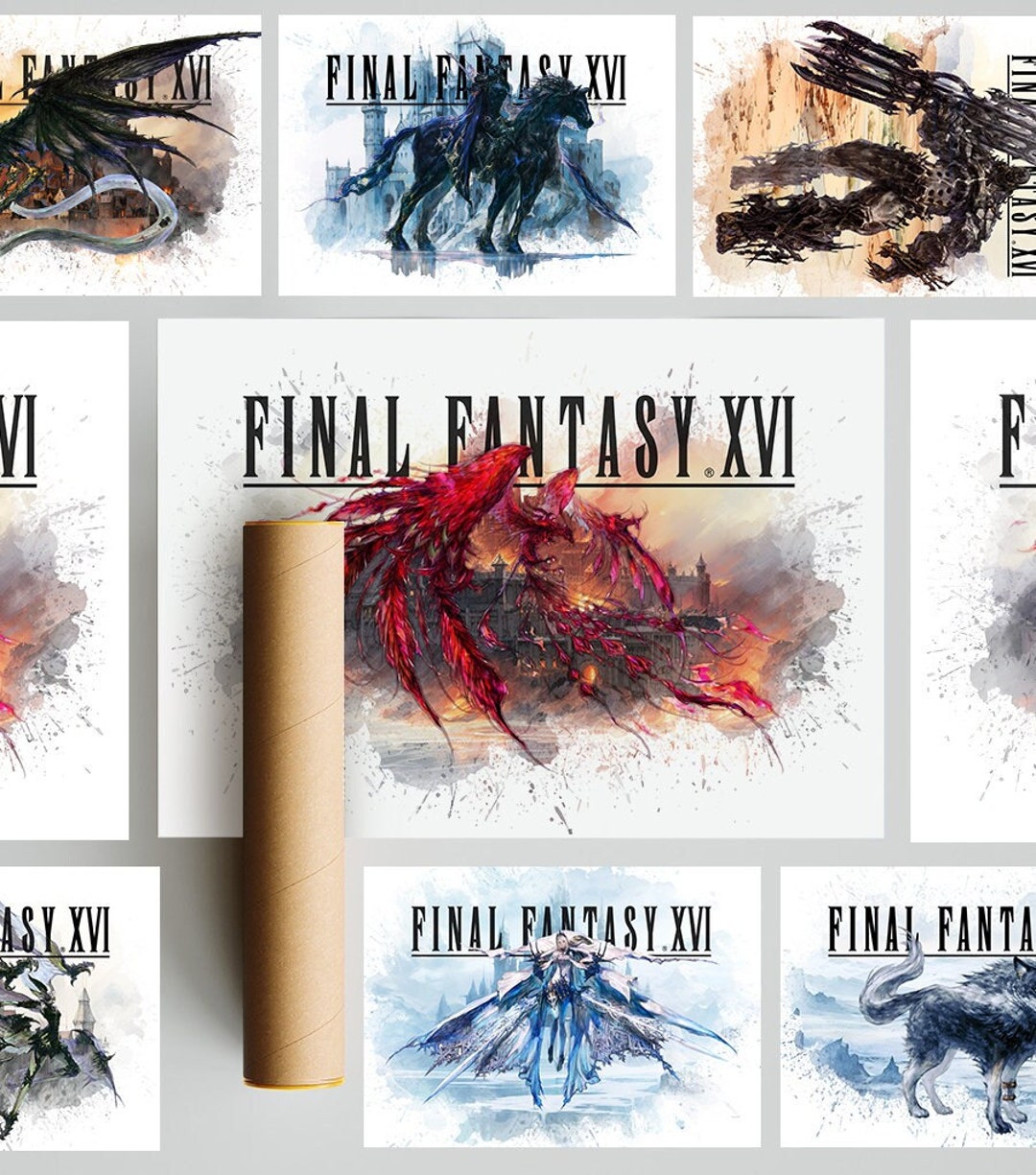 Final Fantasy 16 Eikon Poster - Esper I Ifrit I Shiva I Bahamut I Odin ...