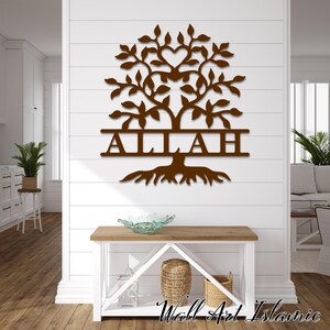 Allah-tree of Life&islamic Wall Art, Muslim Love, Islamic Home Decor ...