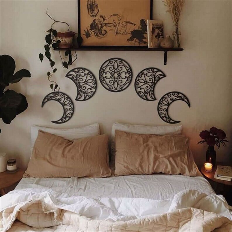 Moon Phases Metal Wall Decor Metal Ramadan Moon Phase Wall - Etsy