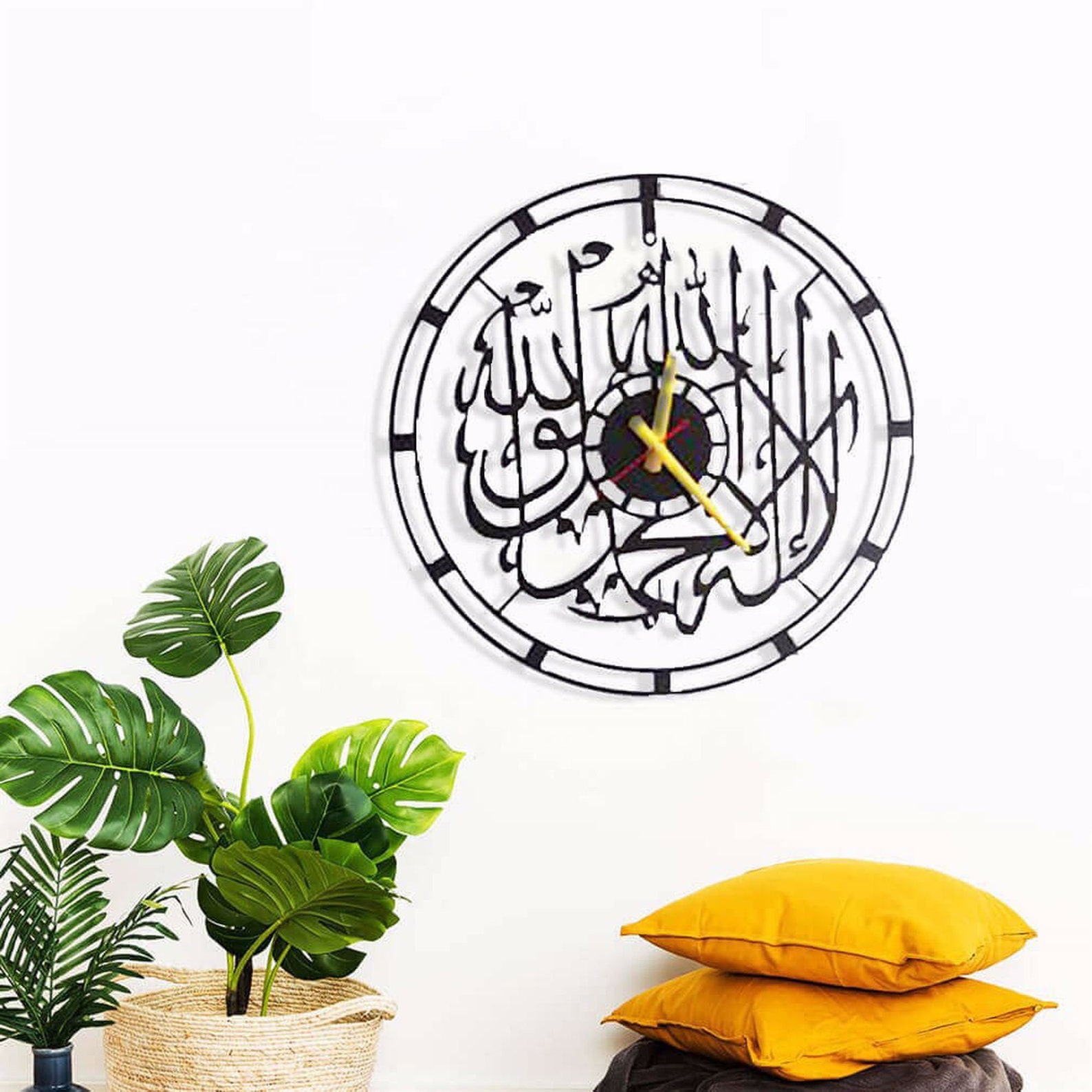 Framed Arabic Calligraphy Metal Wall Clock Allah - Etsy