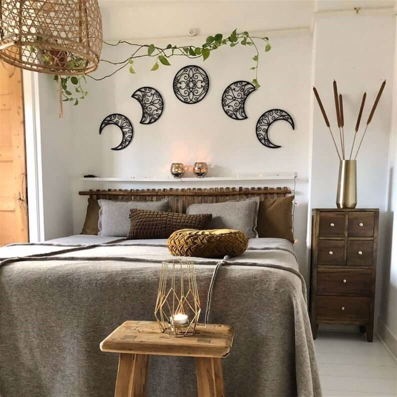 Moon Phases Metal Wall Decor Metal Ramadan Moon Phase Wall - Etsy