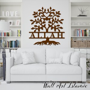 Allah-tree of Life&islamic Wall Art, Muslim Love, Islamic Home Decor ...